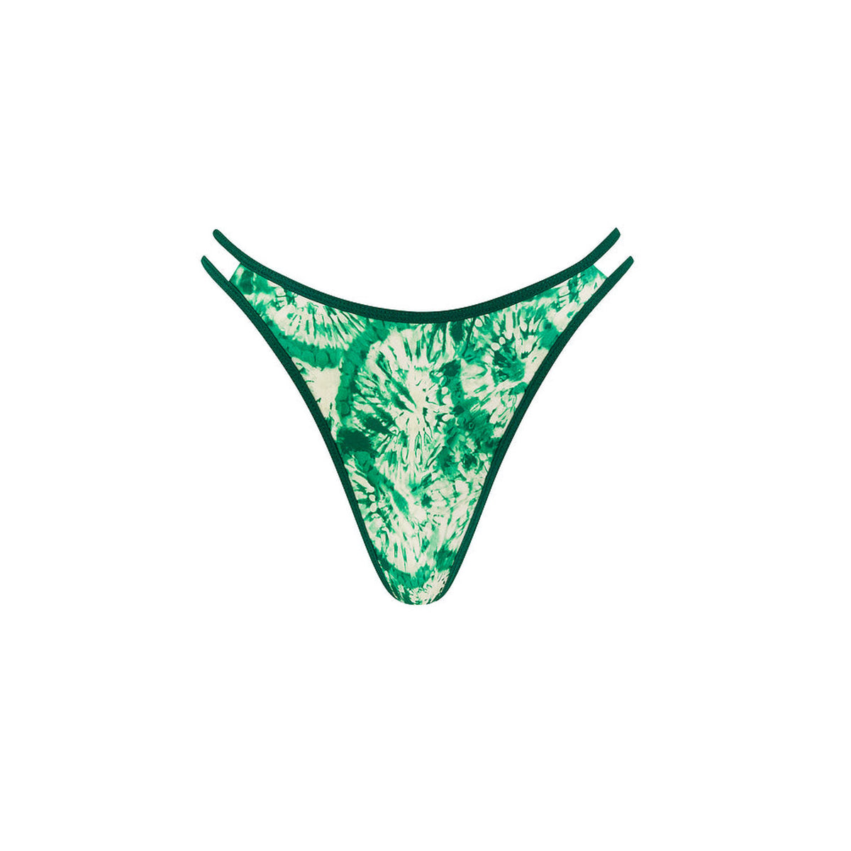 Twin Strap Cheeky Bikini Bottom - Emerald Tides — Val Surf